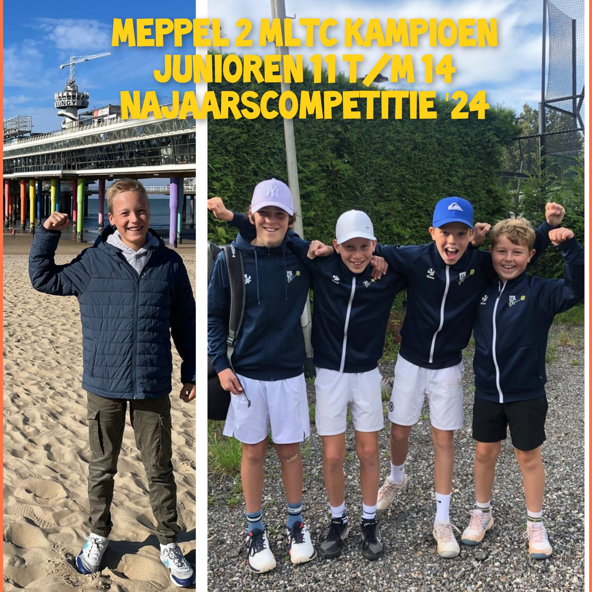 2 junioren teams (Geel) kampioen najaars-competitie tennis 2024 - MLTC